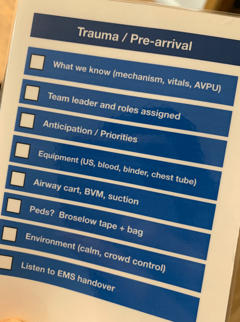 Trauma checklists – Frozen Doc